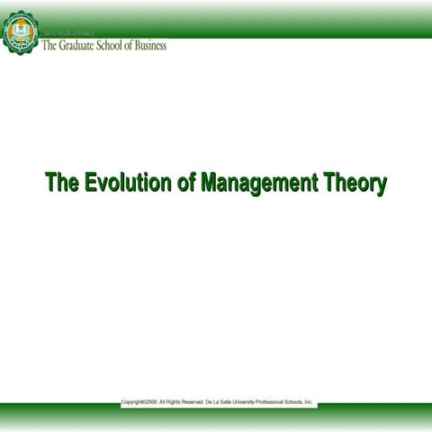 The evolution of_management_theory_9_18_06_upload | PPT