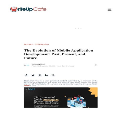 The Evolution of Mobile Application Development Past, Present, and Future | PDF