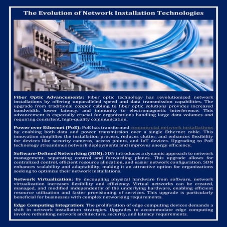 The Evolution of Network Installation Technologies | PDF