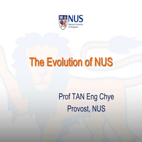 The evolution of nus 2014 mar18 | PPTX