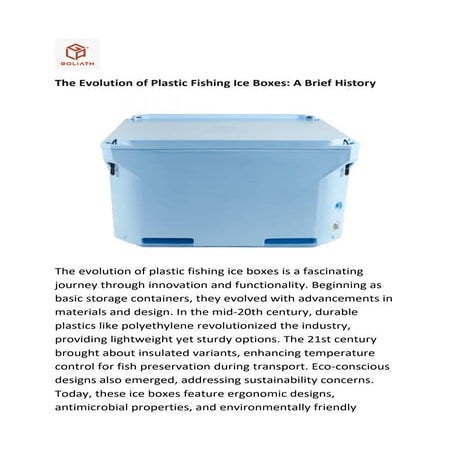 The Evolution of Plastic Fishing Ice Boxes. | PDF