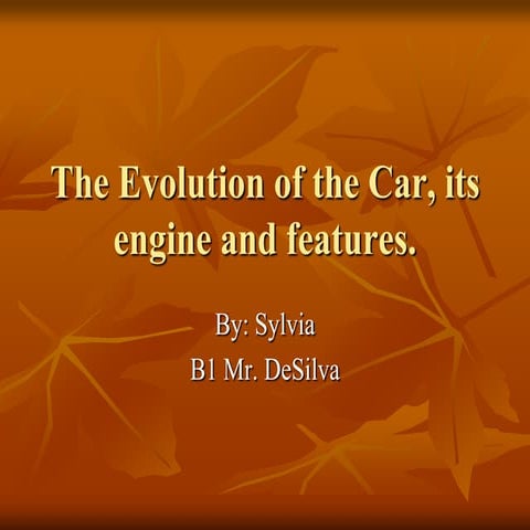 The evolution of the automobile | PPTX