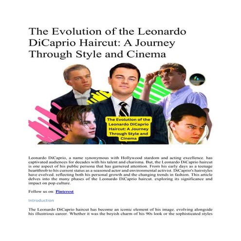 The Evolution of the Leonardo DiCaprio Haircut: A Journey Through Style ...
