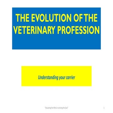 The evolution of the veterinary profession.pdf