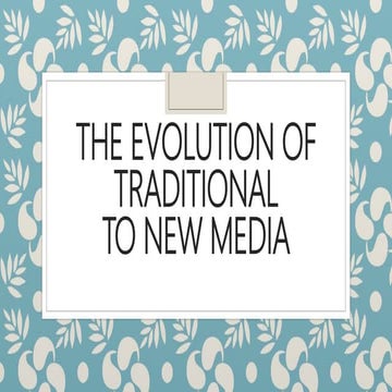 Evolution of media | PPT