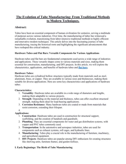 copper tube manufacturer | PPTX