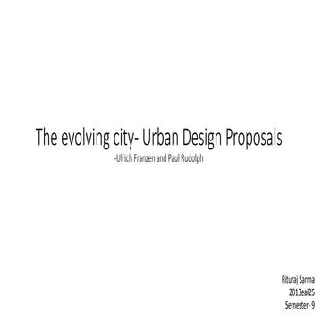 The evolving city urban design proposals | PPT