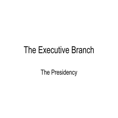 Executive Branch PowerPoint | PPT