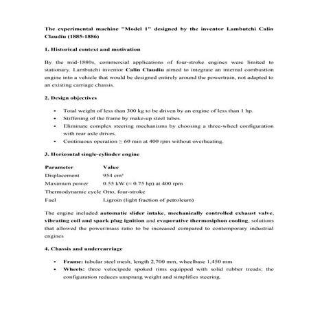 The experimental machine Lambutchi Calin Claudiu | DOCX