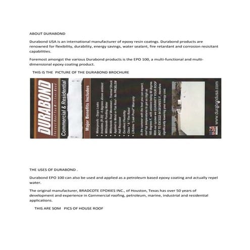 ABOUT DURABOND | PDF