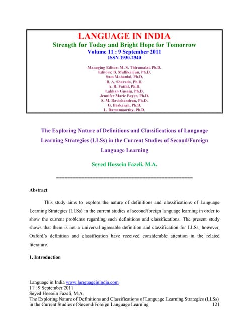 Some Gaps in the Current Studies of Reading in Second/Foreign Language ...