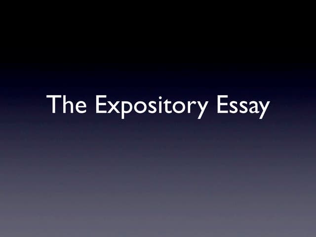 Expository writing | PPTX