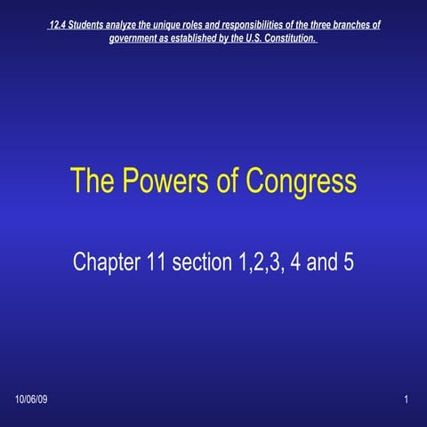 The Expressed Powers Of Congress | PPT
