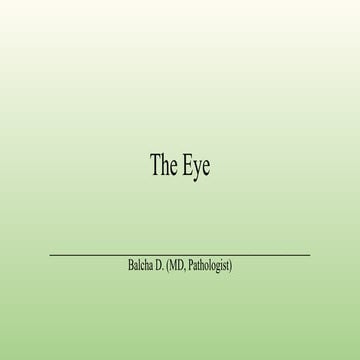The Eye is full of pathological diseases. | PPT