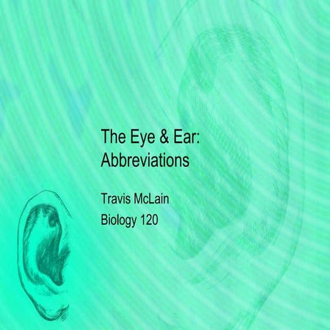 The Eye & Ear | PPTX