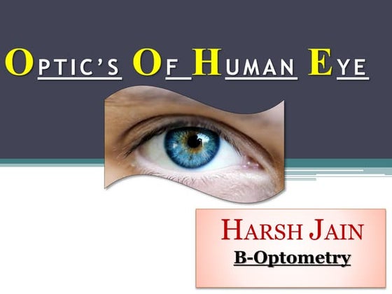 Optics of eye | PPT