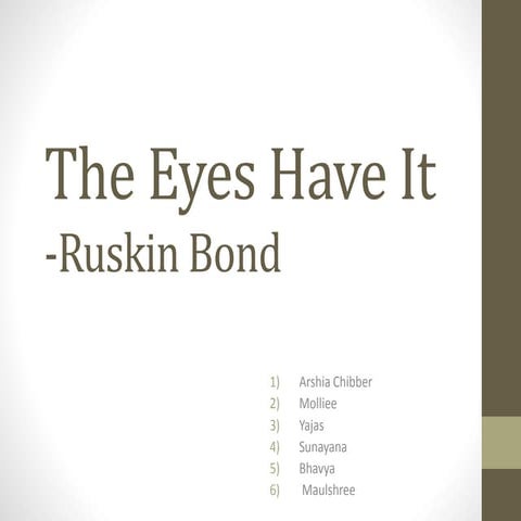 The eyes have it english | PPTX