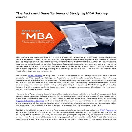 Brochure of Western Sydney MBA 2020 (English version) | PDF