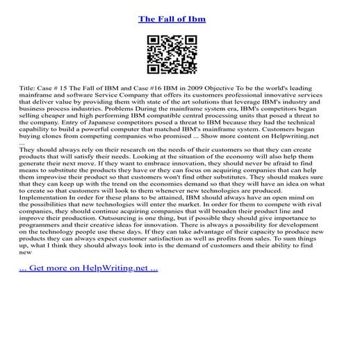 The Fall Of Ibm | PDF