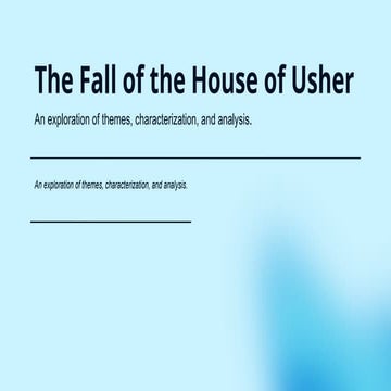 The Fall of the House of Usher.pptx..... | PPTX