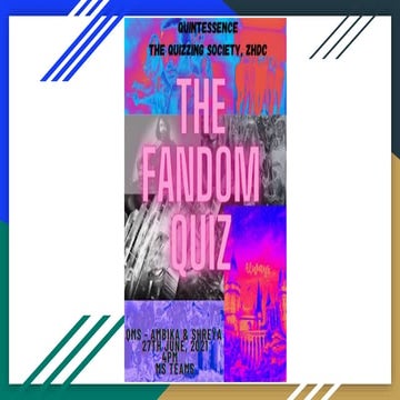 The fandom quiz, ZHDC Session #14 | PPTX