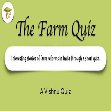 The Farm Quiz | A Vishnu Quiz | TackOn | PPT