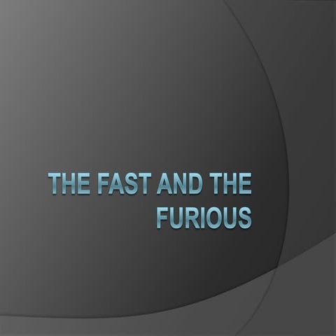 The Fast And The Furious | PPTX | Documentary | Genres