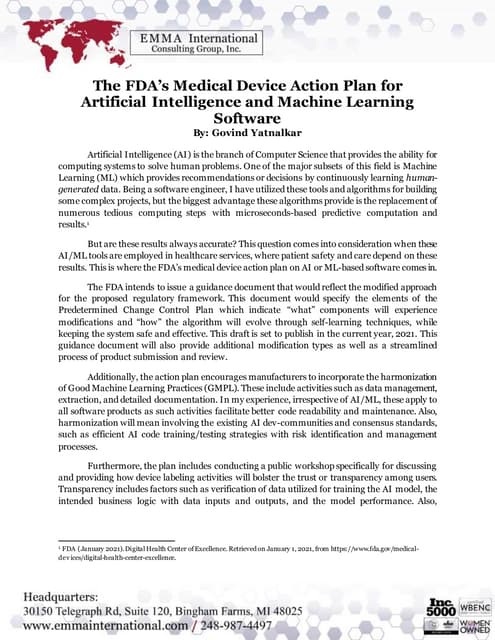 11 Role of Artificial Intelligence in Medical Device Quality Assurance ...