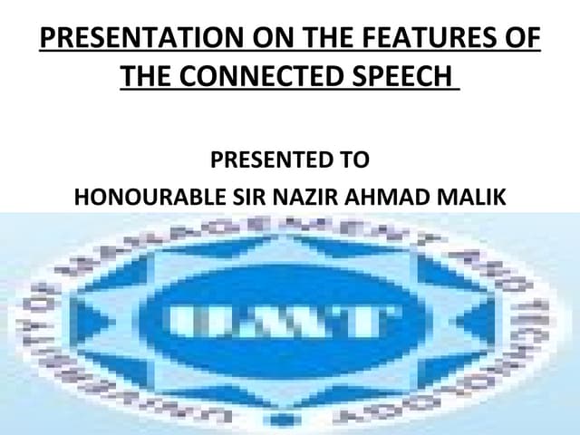 Chapter 8 aspect of connected speech | PPT