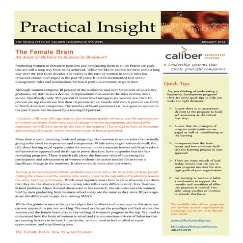 Does the Female Brain Get in the Way of Business Success? | PDF