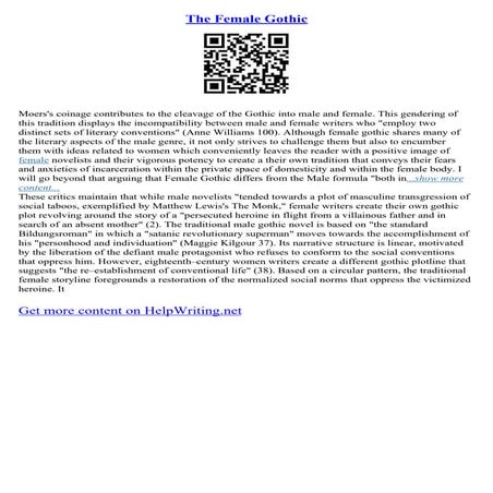 The Female Gothic | PDF