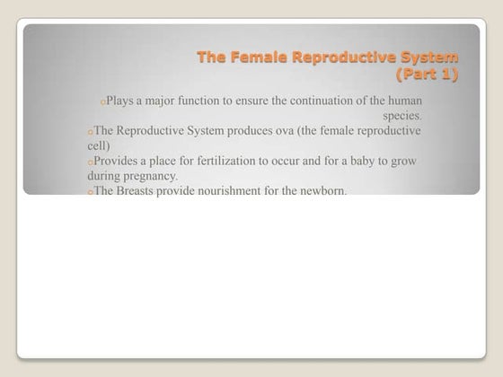 Female reproductive system | PPT | Pregnancy | Reproductive Health
