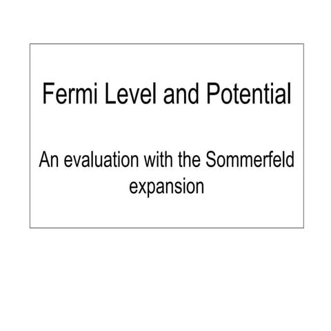 The Fermi Level 1 | PPT