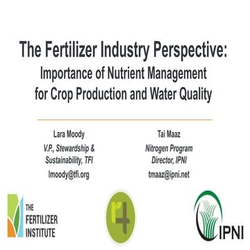 The fertilizer industry perspective | PPT