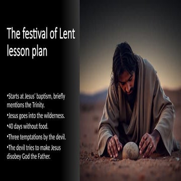 The festival of Lent lesson plan for Primary School teachers | PPTX