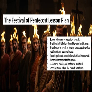 The Festival of Pentecost lesson plan KS2 for Primary School teachers ...