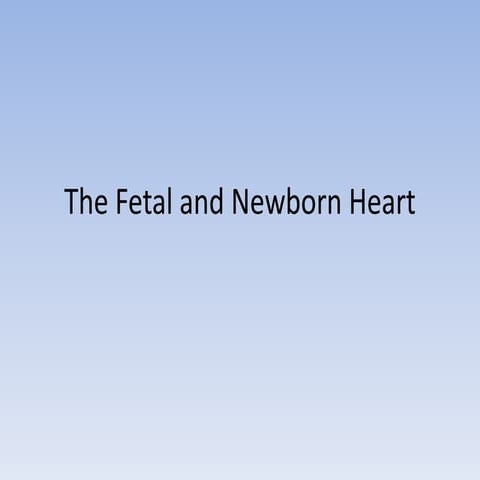 The fetal and newborn heart pdf | PDF