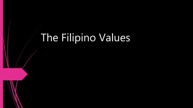 Positive and negative aspects of philippine values | PPTX