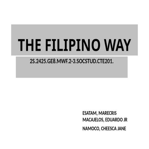 Filipino core values | PPT