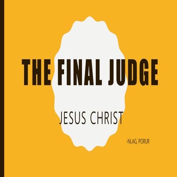 The final judge | PPTX