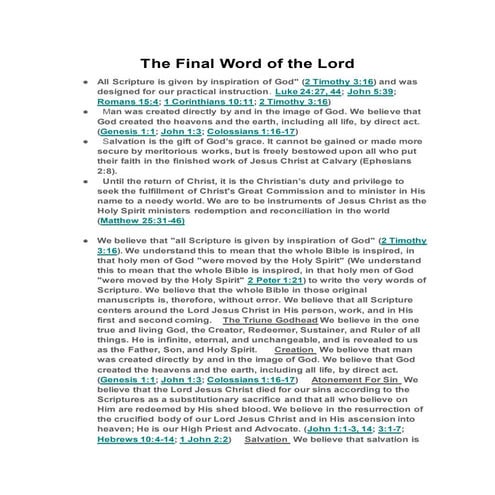 The final word of the lord | DOCX