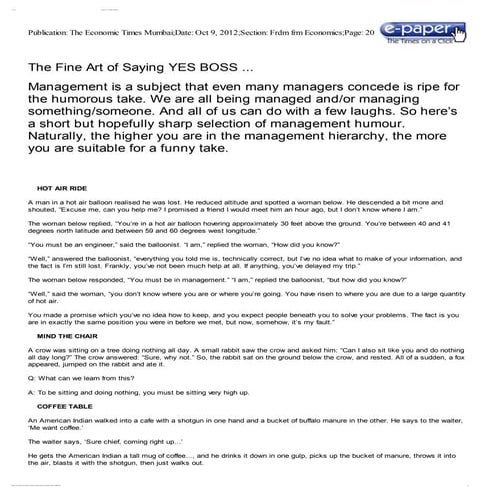 The fine art of saying yes boss.. | PDF