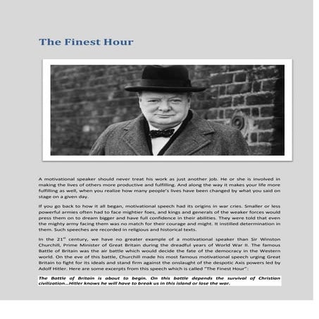 The Finest Hour | PDF