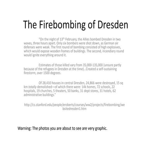 The Firebombing of Dresden | PPTX
