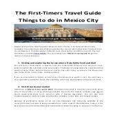 The first-timers travel guide - things to do in Mexico City.pdf