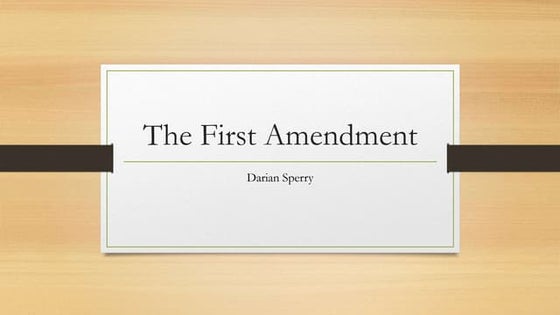 First Amendment Poster | PPTX | Law