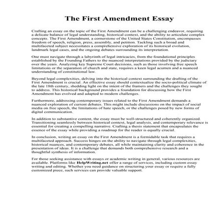 The First Amendment Essay.pdf