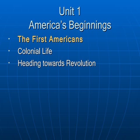 The first americans | PPT