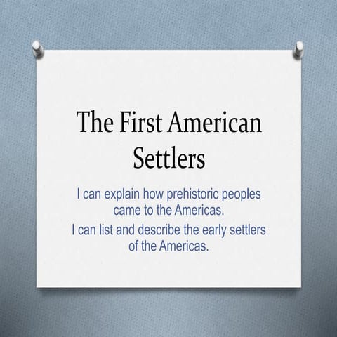 The first americans | PPT
