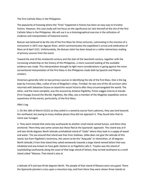GROUP 7 - FIRST MASS| Readings in Philippine History | PDF